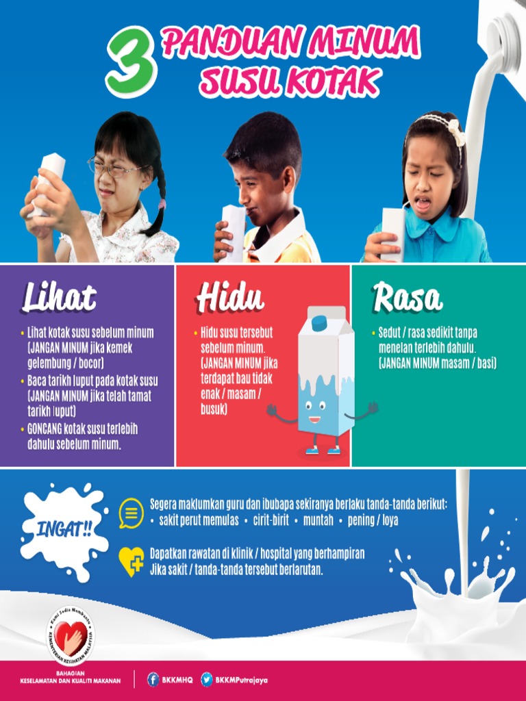 BKKM - 3 Panduan Minum Susu Kotak (Infografik) | PDF