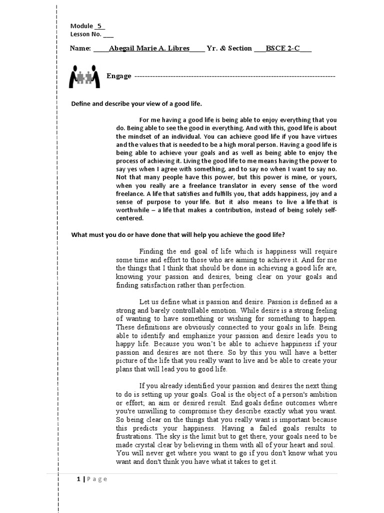Libres Bsce 2-c Module5 | PDF | Passion (Emotion) | Goal
