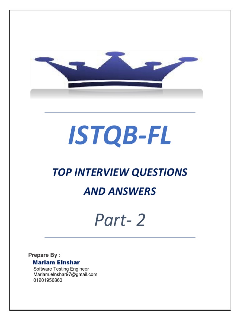 Top ISTQB Interview Questions and Answers Part 2 | PDF | Software ...