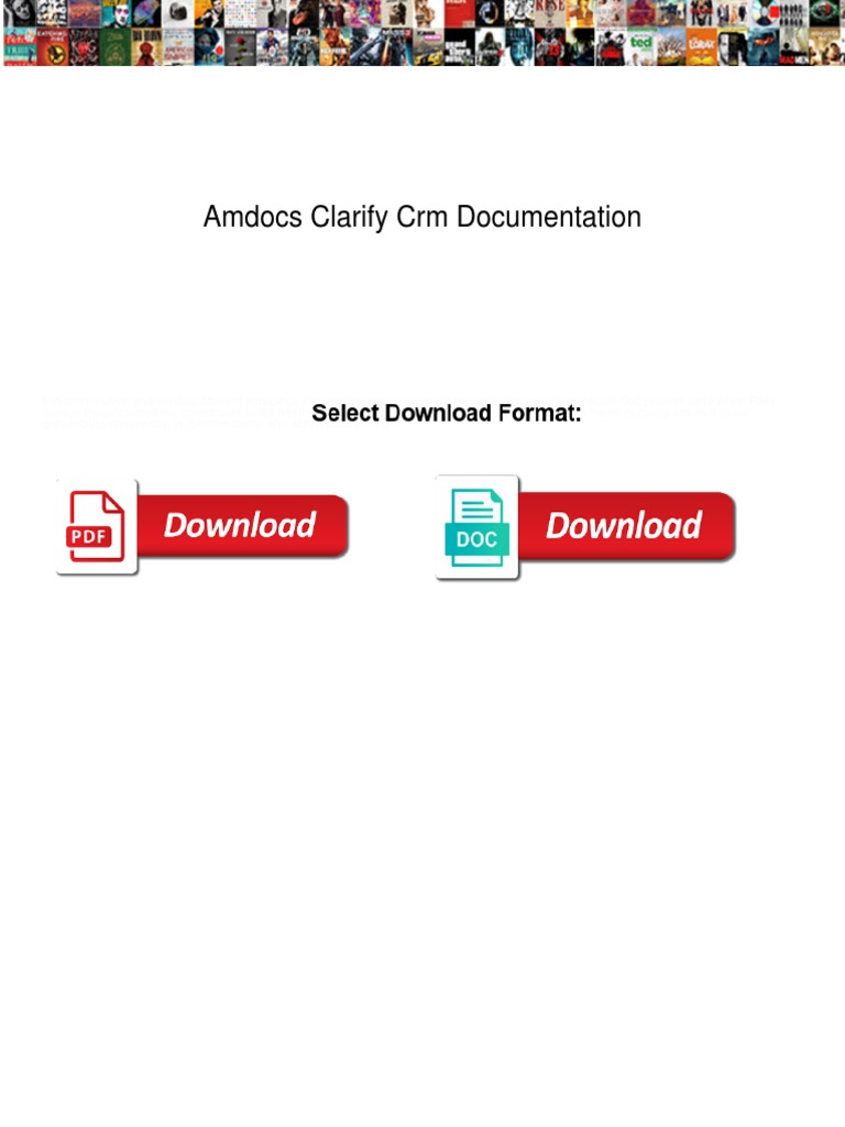Amdocs Clarify CRM Documentation | PDF | Customer Relationship ...