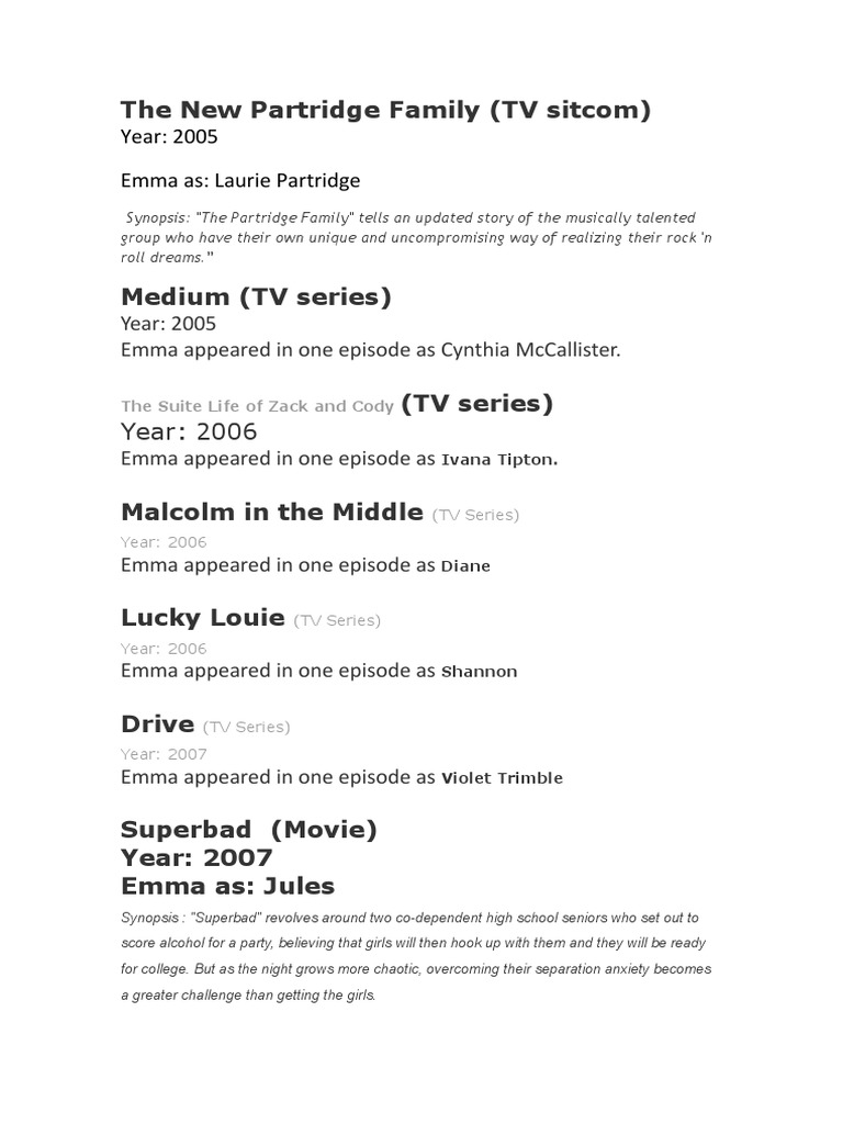 Emma Stone in The New Partridge Family | PDF
