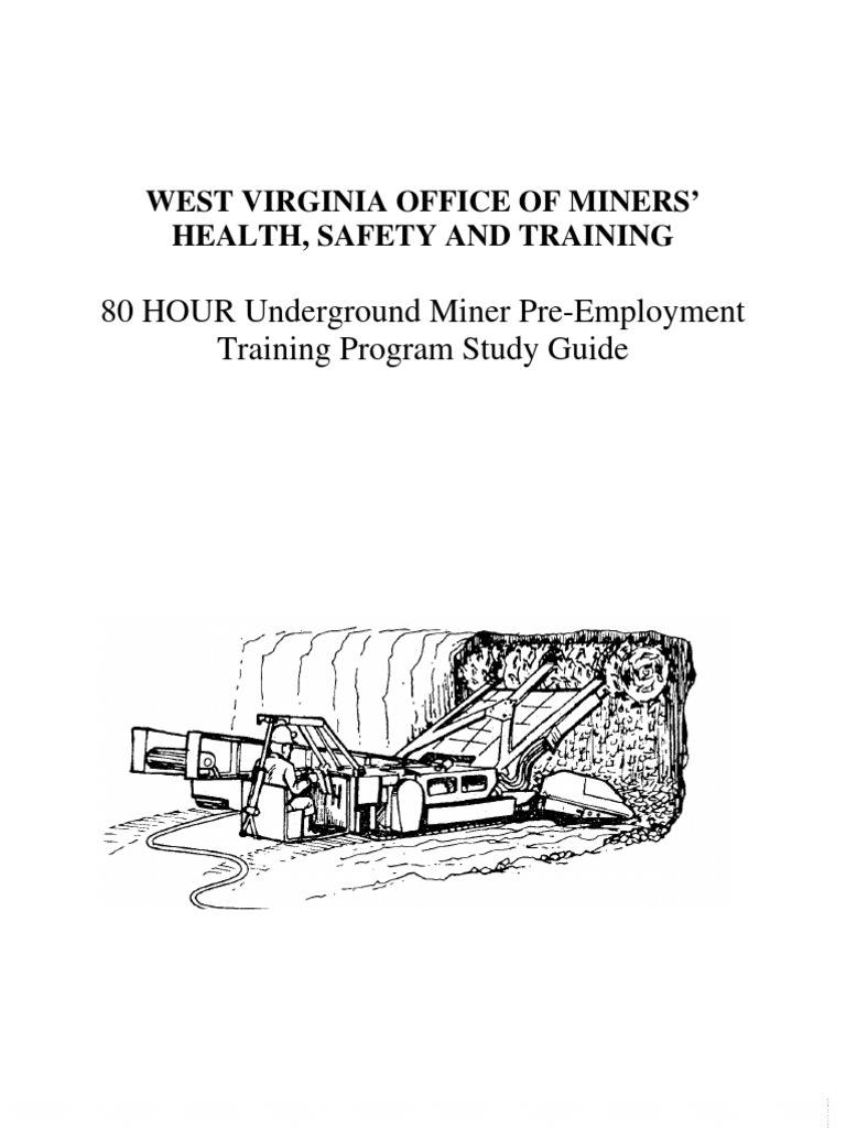 80-Hour Underground Miner Training Guide | PDF | Coal Mining ...
