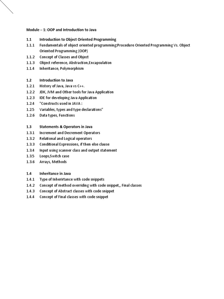 Object Oriented Programming Using Java Final Copy With Pedagogy | PDF ...