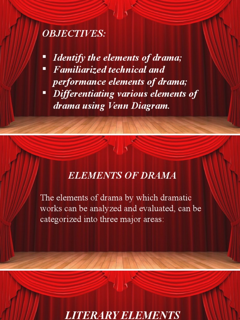 Three Elements of Drama | PDF | Theatre | Acting