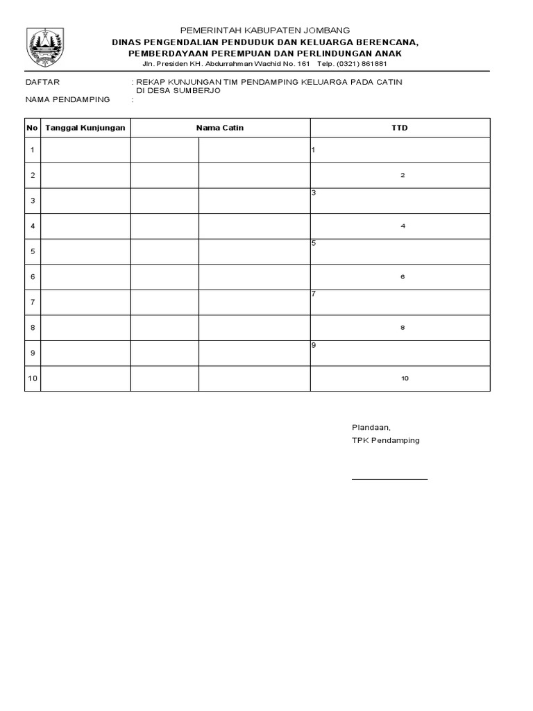 SPJ Pendampingan TPK Maret | PDF