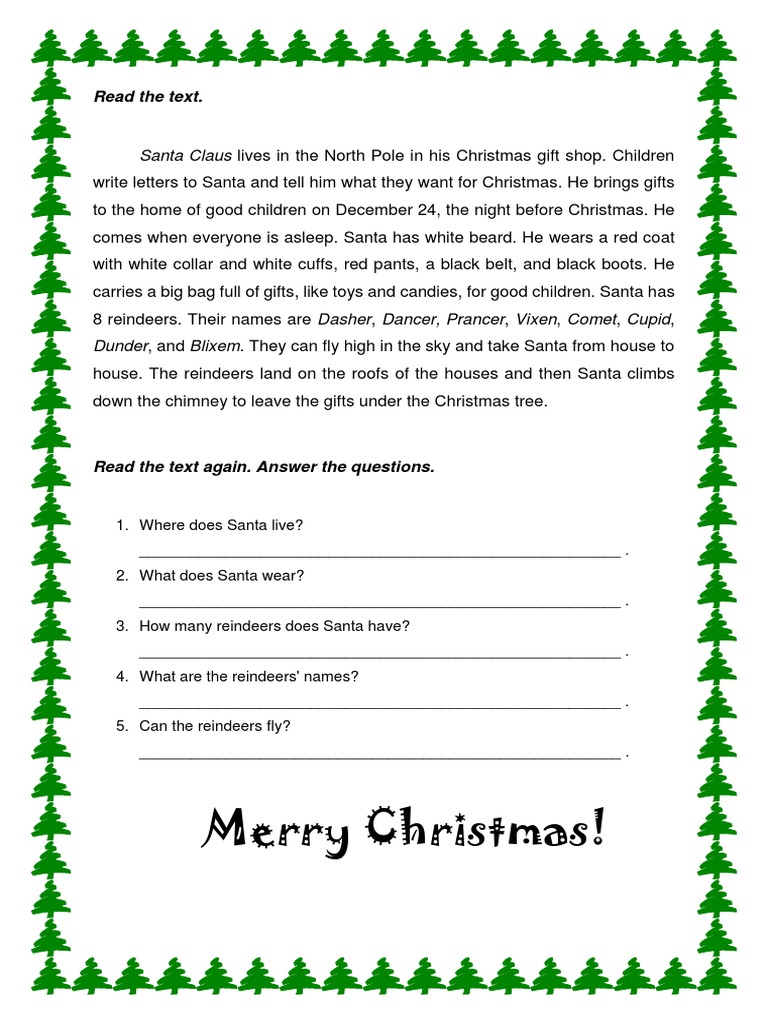 Merry Christmas!: Santa Claus Lives in The North Pole in His Christmas ...