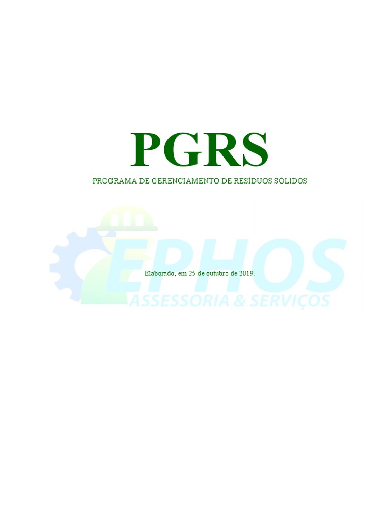 PGRS Modelo | PDF | Desperdício | Materiais