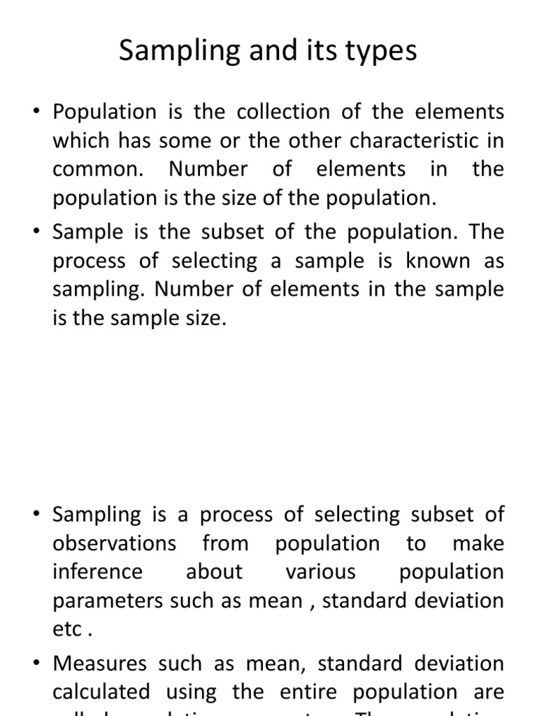 Sampling and Its Types | Download Free PDF | Sampling (Statistics ...