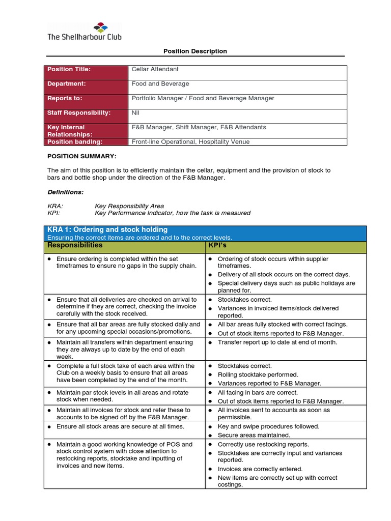 Position Title: Department: Reports To: Staff Responsibility: Key ...