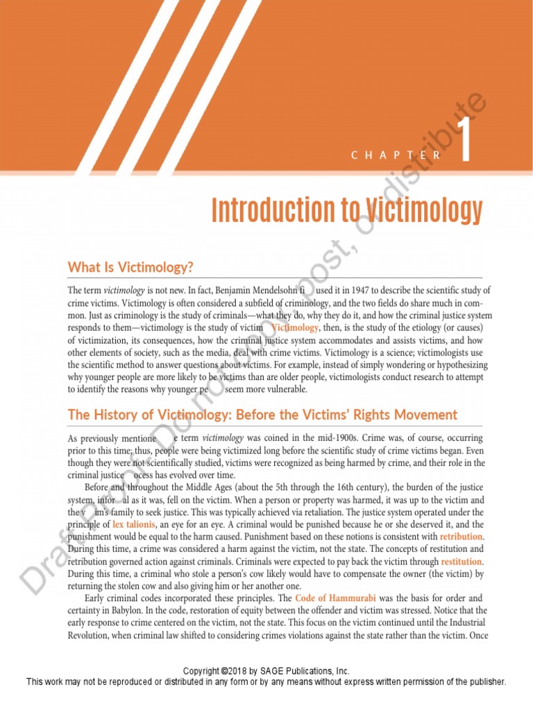 Introduction To Victimology | PDF | Victimology | Deviance (Sociology)