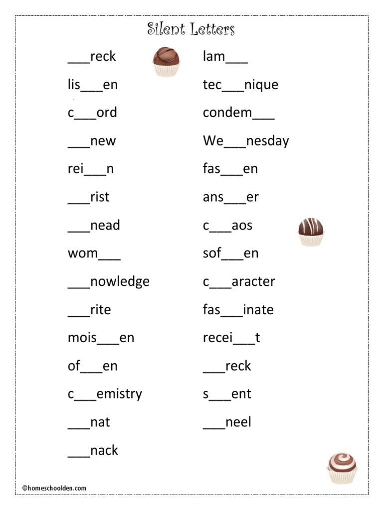 Silent Letter Spelling Words | PDF