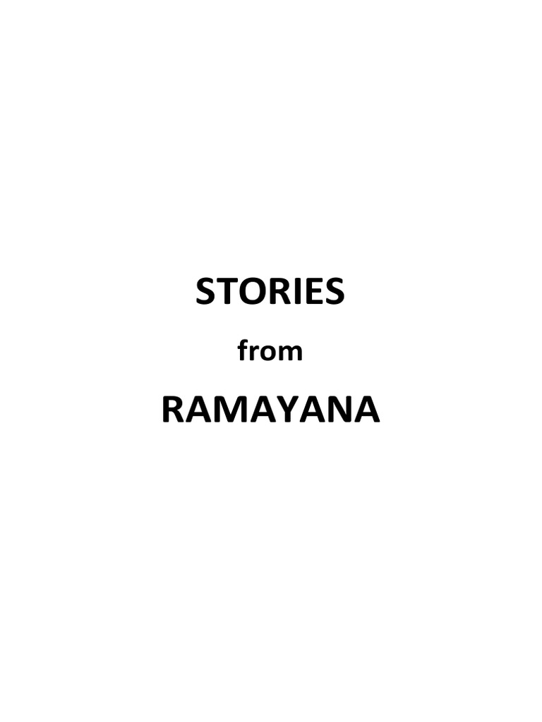 Ramayan Story in Brief | PDF | Ramayana | Sita