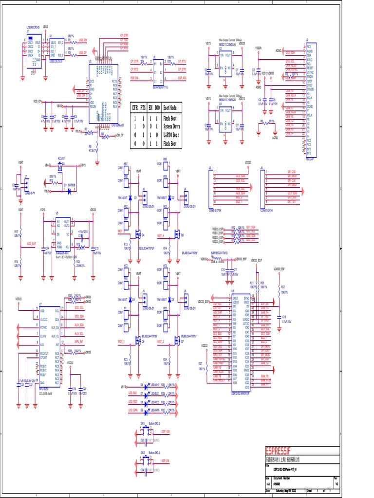 SCH Mainboard ESP32 S2 Drone V1 2 | PDF
