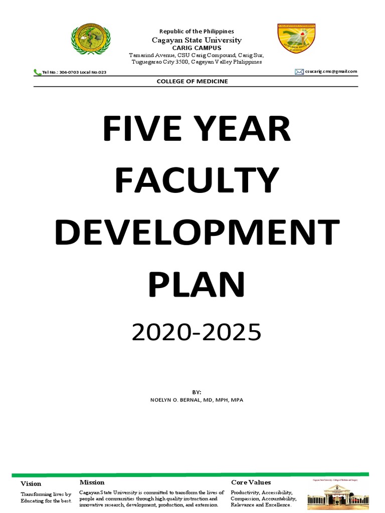 Five Year Faculty Development Plan: Cagayan State University | PDF ...