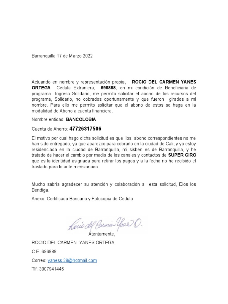 Solicitud de Pagos Pendientes | PDF