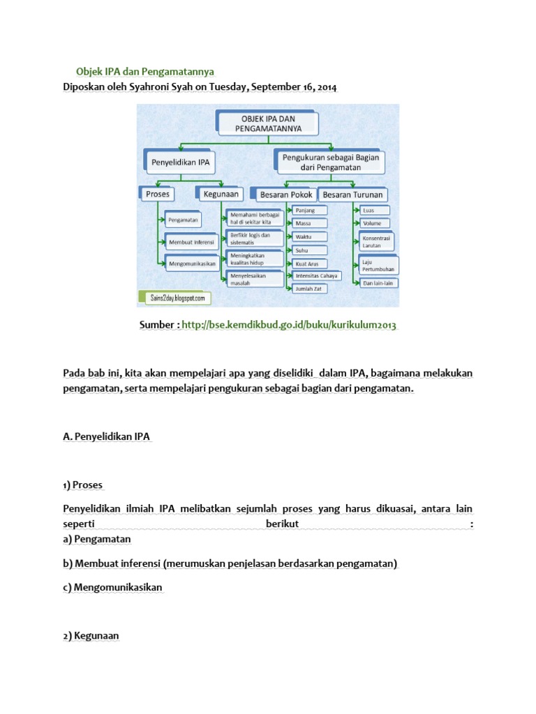 Objek IPA dan Pengamatan Tumbuhan | PDF