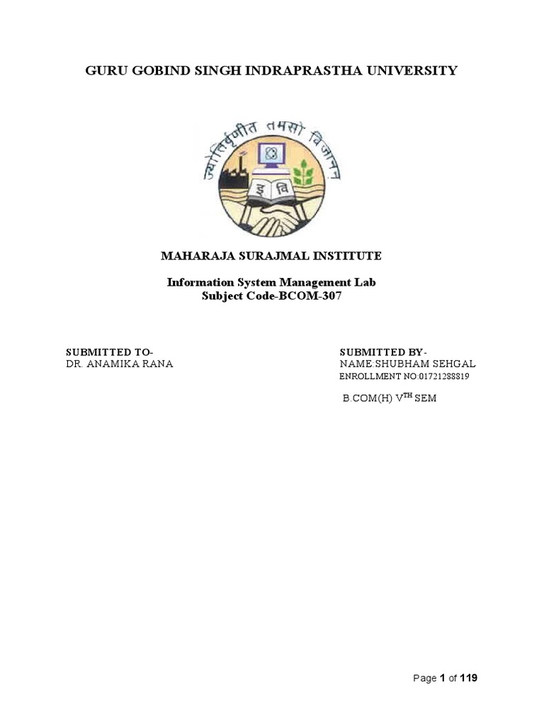 SHUBHAM ISM LAB FILE (1 To 30) | PDF | Relational Database | Databases