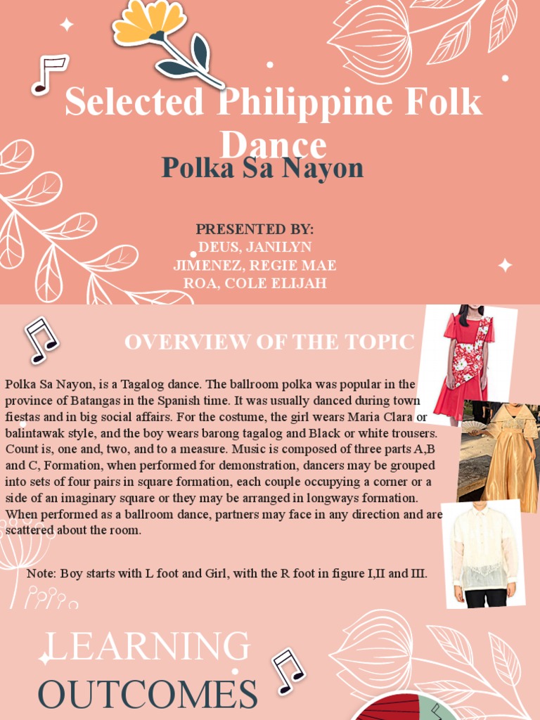 m5 Selected Phil Folk Dance Polka Sa Nayan | PDF | Dances | Performing Arts