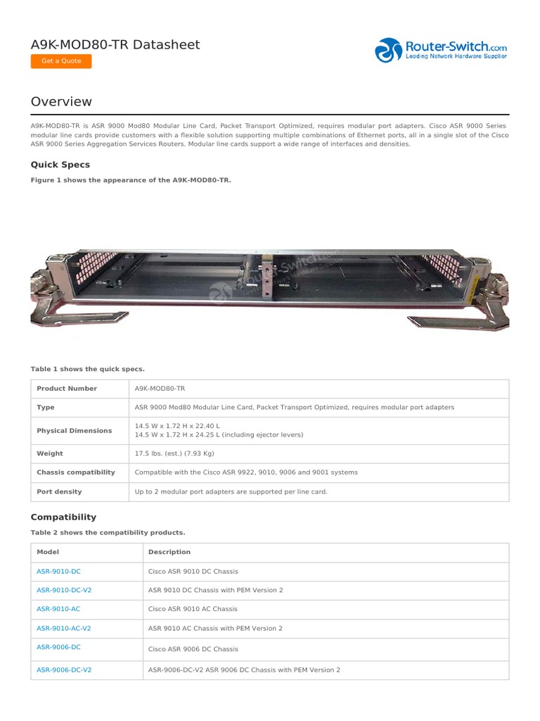 A9k Mod80 TR Datasheet | PDF | Electromagnetic Compatibility ...
