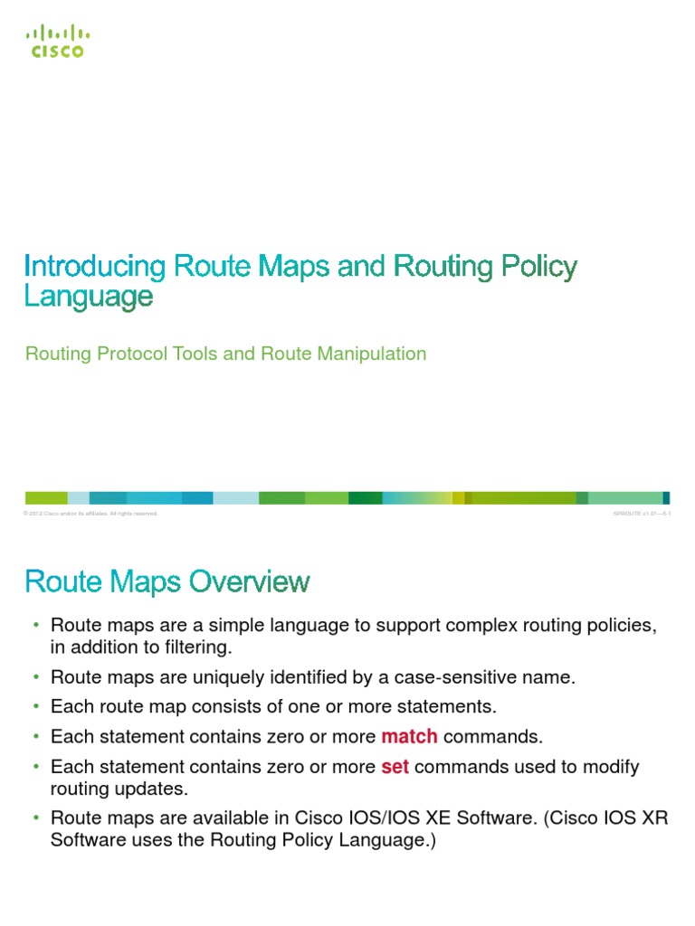 Introducing Route Maps and Routing Policy Language | PDF | Internet ...