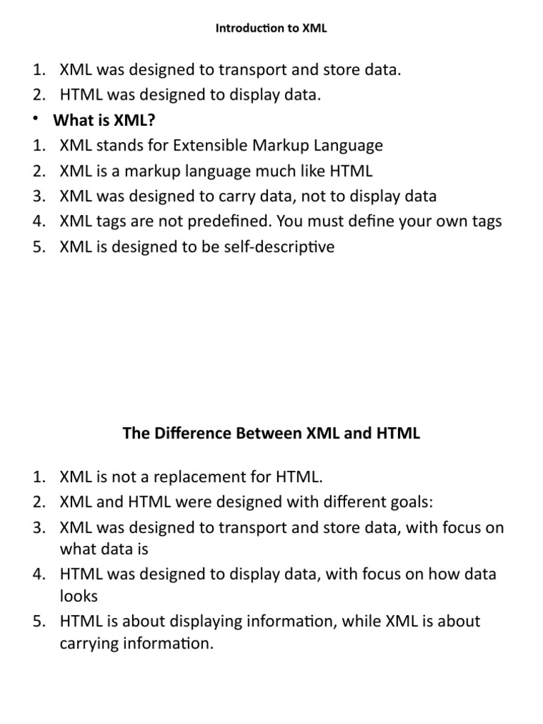 Introduction - To - XML Sem6 Bca | PDF | Xml | Html Element