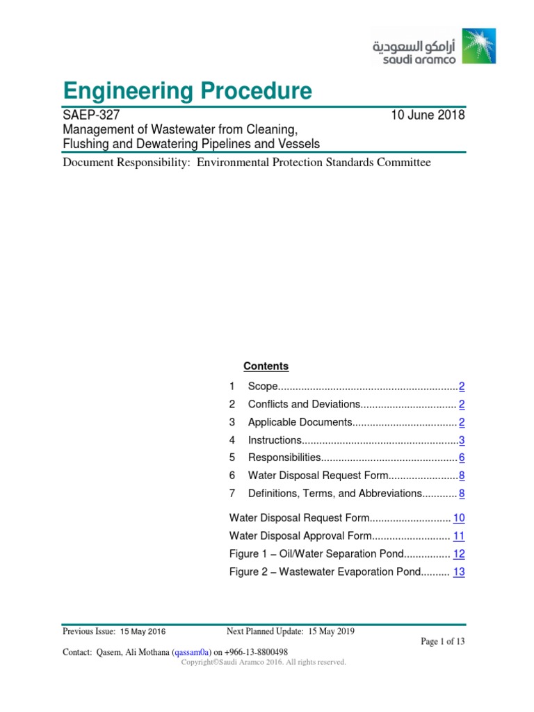 Saep 327 | PDF | Water | Waste Management