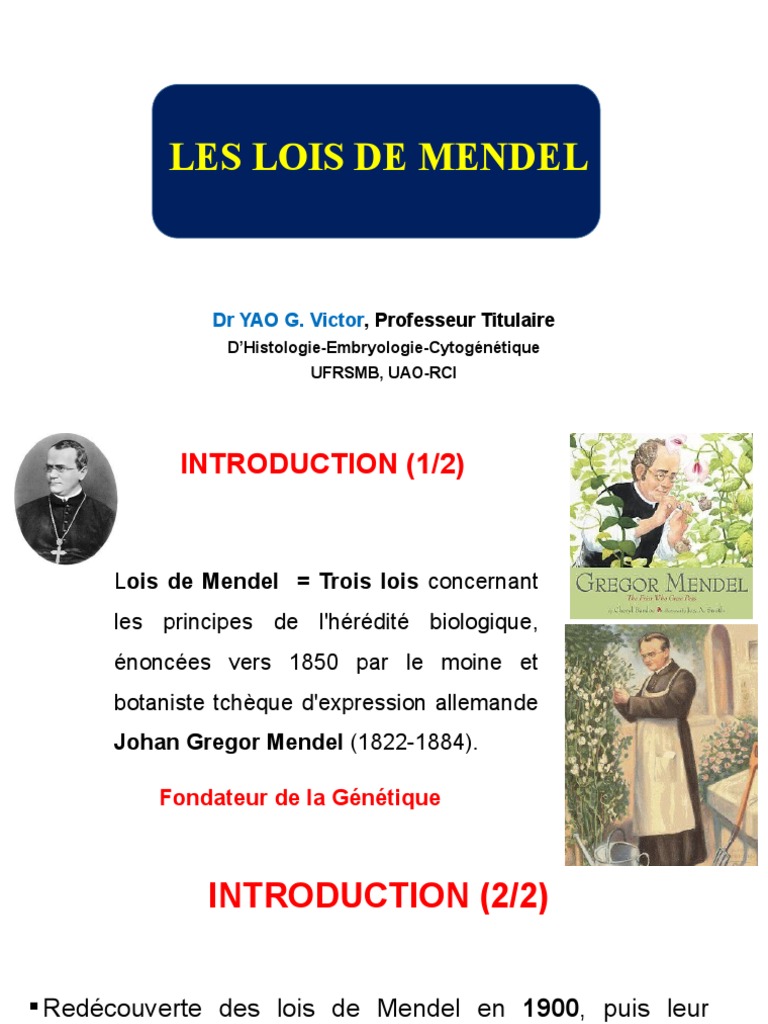Les Lois de Mendel | PDF