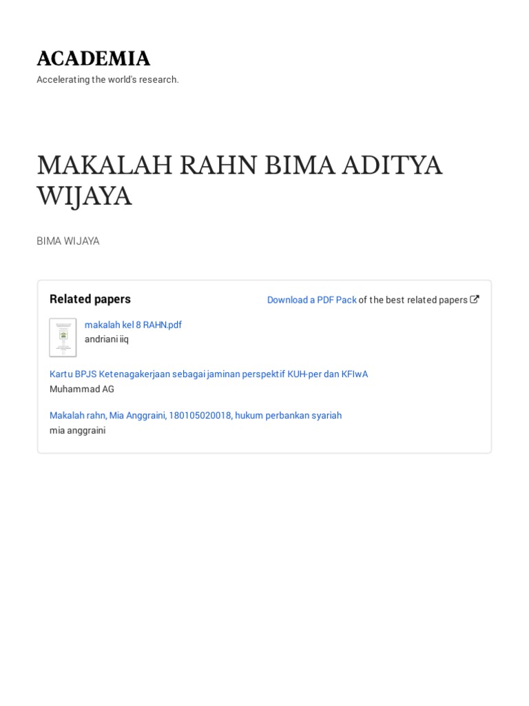 Bima Aditya Wijaya Rahn With Cover Page v2 | PDF