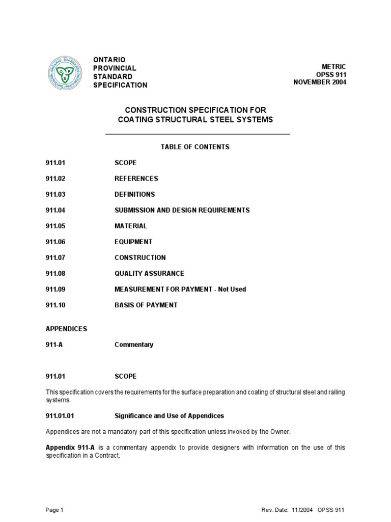 Coating Specifications for Structural Steel | PDF | Galvanization | Paint