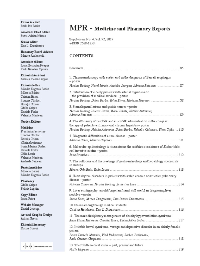 Medicine and Pharmacy Reports | PDF | Health Care | Life Sciences