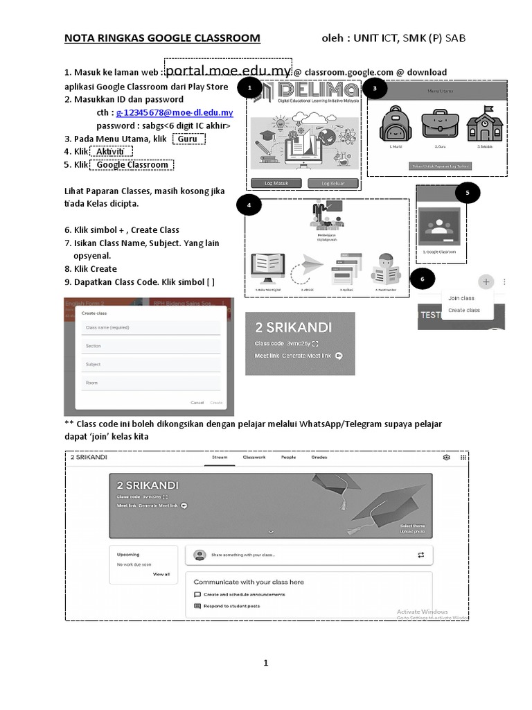 Nota Ringkas Google Classroom | PDF