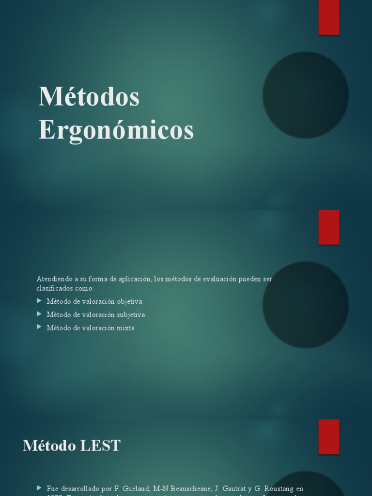Metodo LEST | PDF | Factores humanos y ergonomía