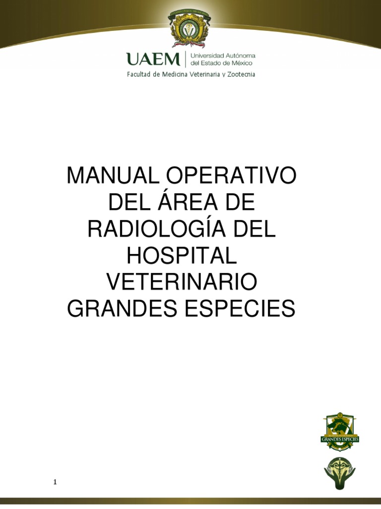 Manual Operativo Radiologia Hospital Veterinario Pdf
