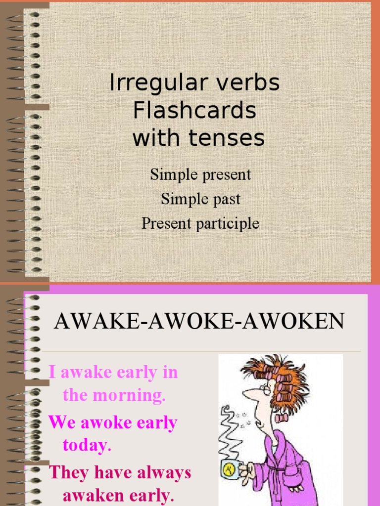 Irregular Verbs Flashcards with Tenses | PDF | Onomastics | Language ...