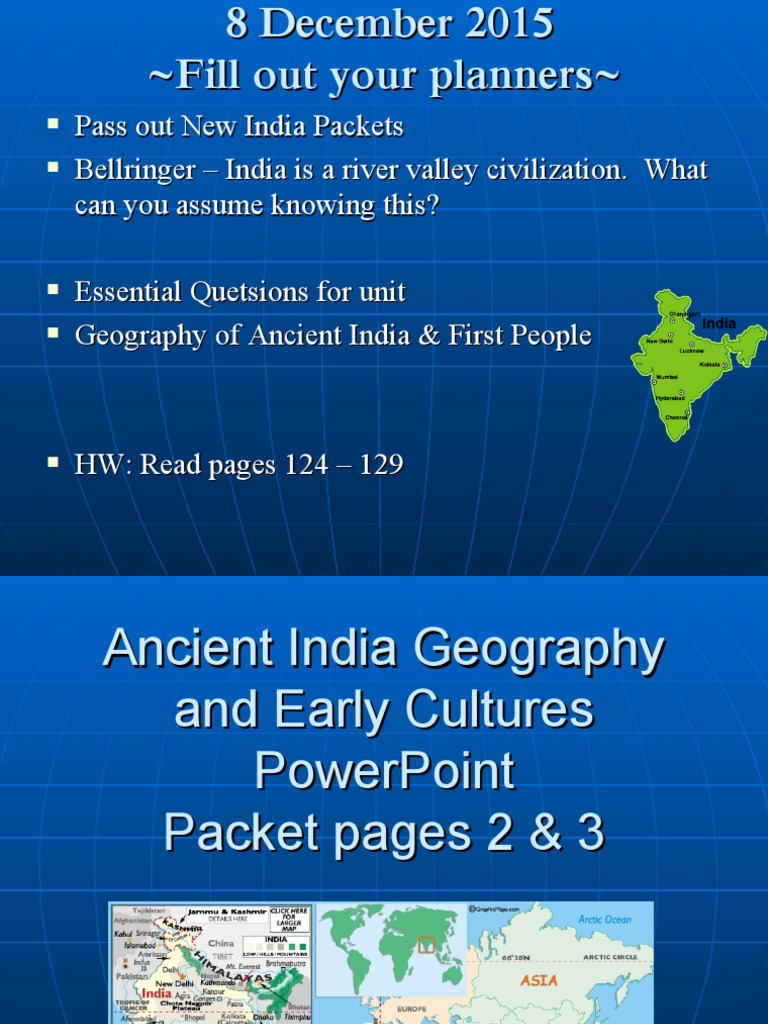 2015 Ancient India Geography and Early Cultures PowerPoint | PDF ...