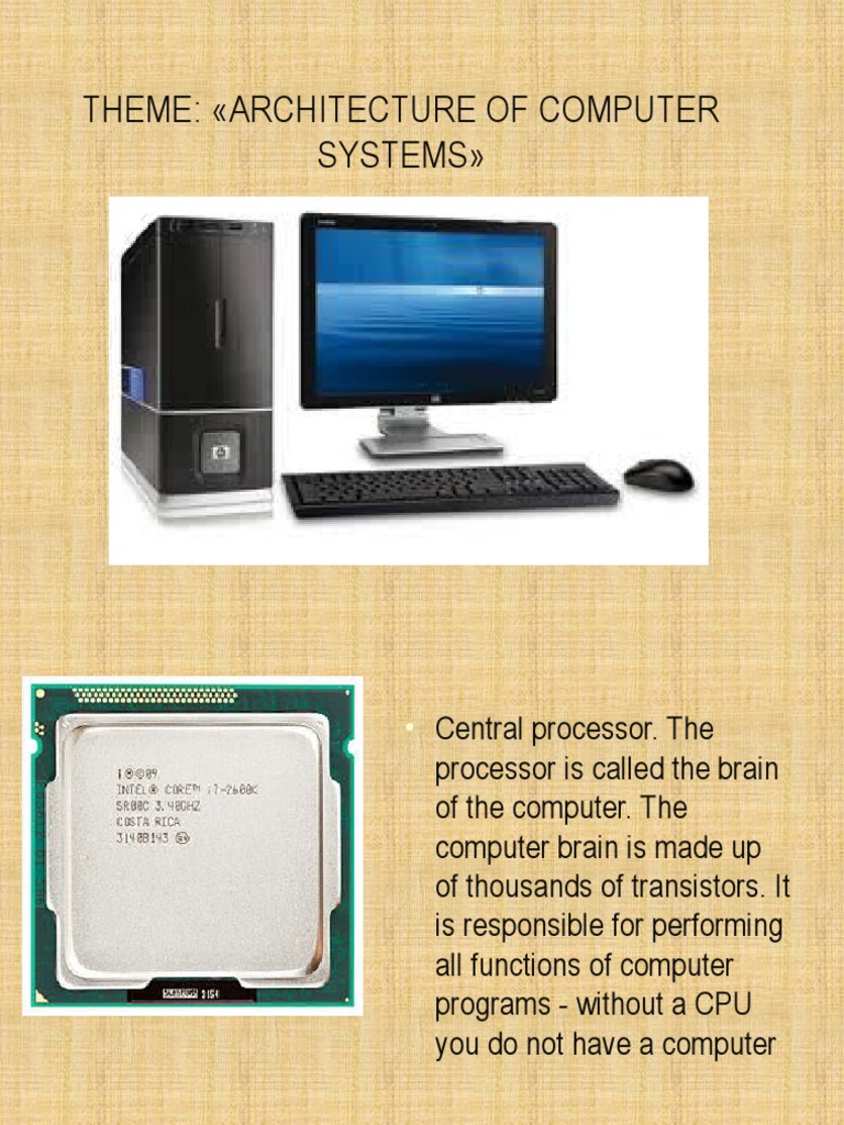 Theme: Architecture of Computer Systems | PDF | Random Access Memory | Central Processing Unit