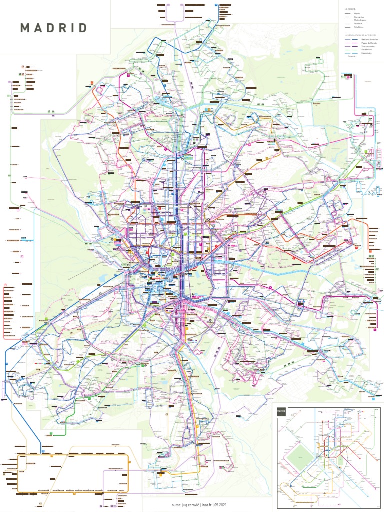 Madrid Mapa Autobus Metro | PDF