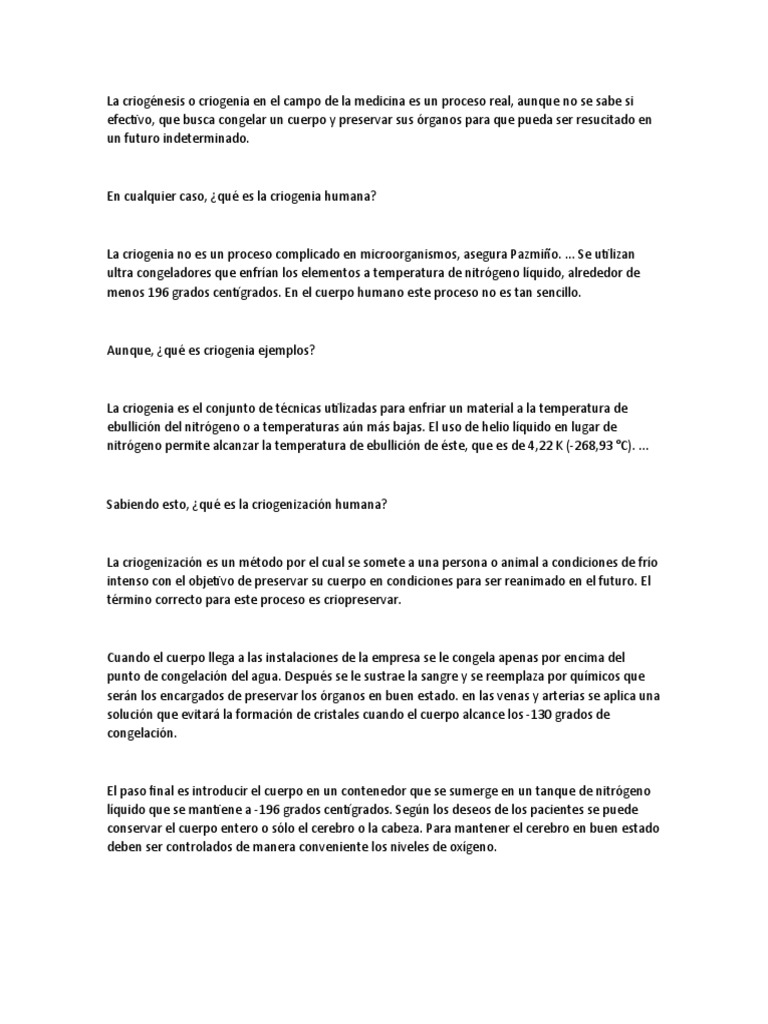 Criogenesis | PDF | Criogenia | Química
