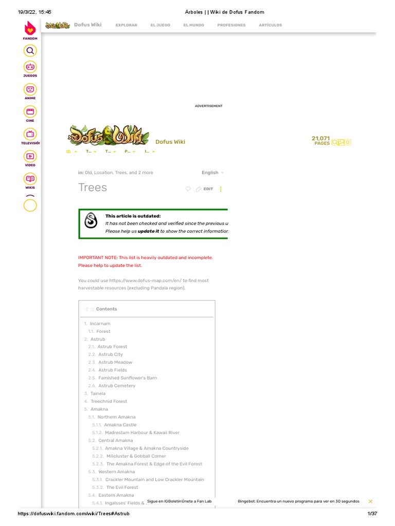 Dofus Trees Resource Guide | PDF | Self Organization
