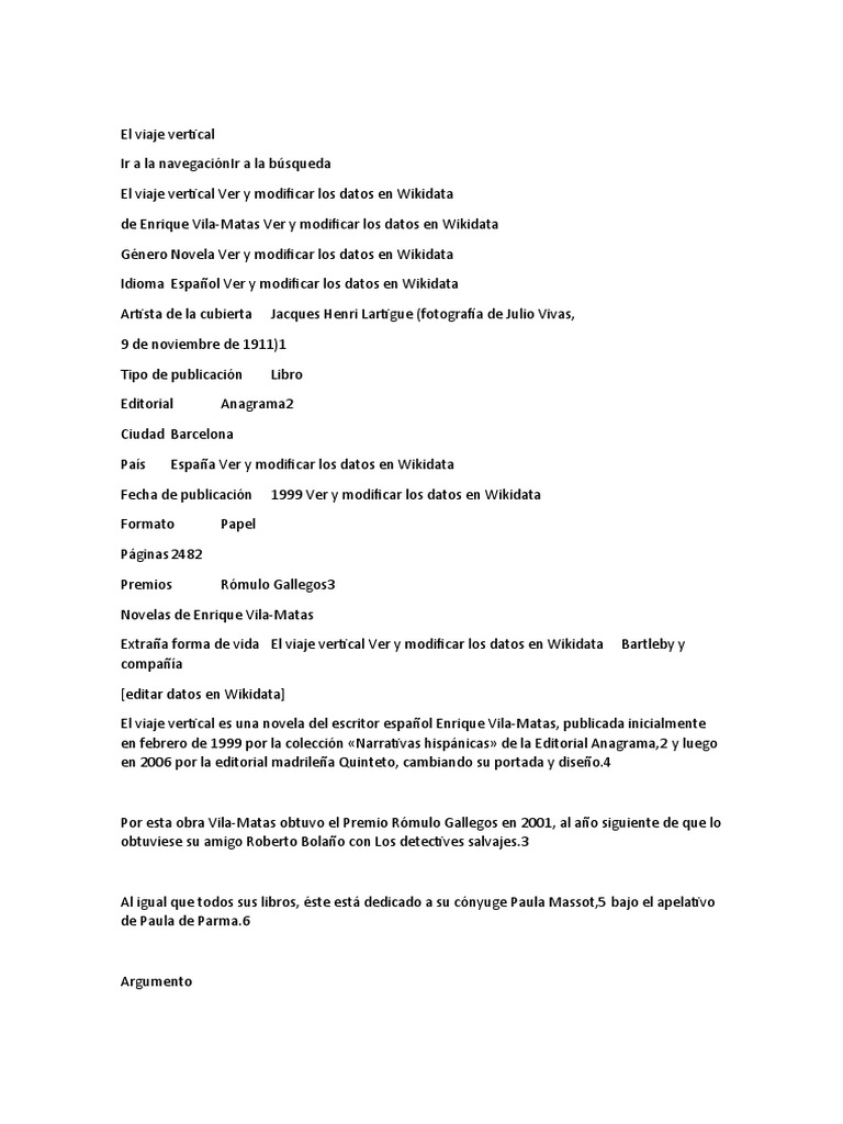 El Viaje Vertical | PDF | Wikipedia