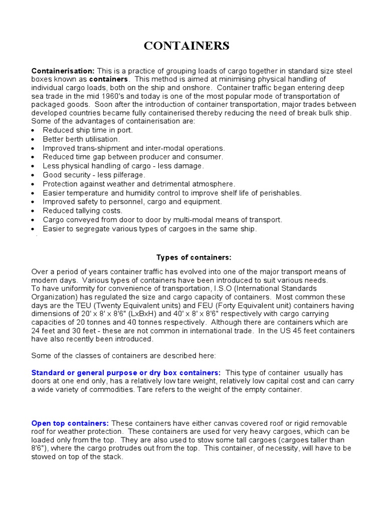 Containers: Containerisation: This Is A Practice of Grouping Loads of ...