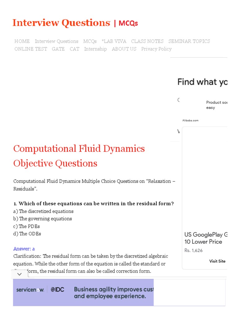 300+ REAL TIME Computational Fluid Dynamics Objective Questions ...