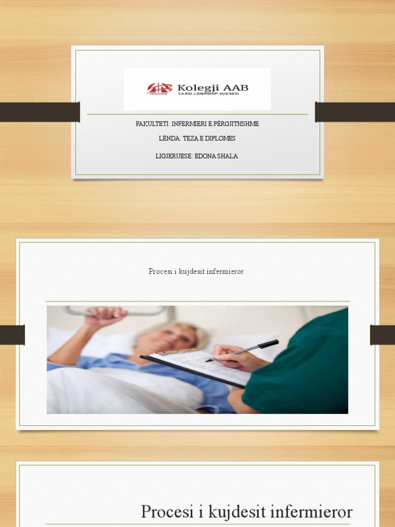 Fakulteti: Infermieri E Përgjithshme Lënda: Teza E Diplomes Ligjeruese ...