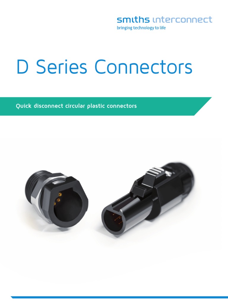 D Series Connectors: Quick Disconnect Circular Plastic Connectors | PDF ...