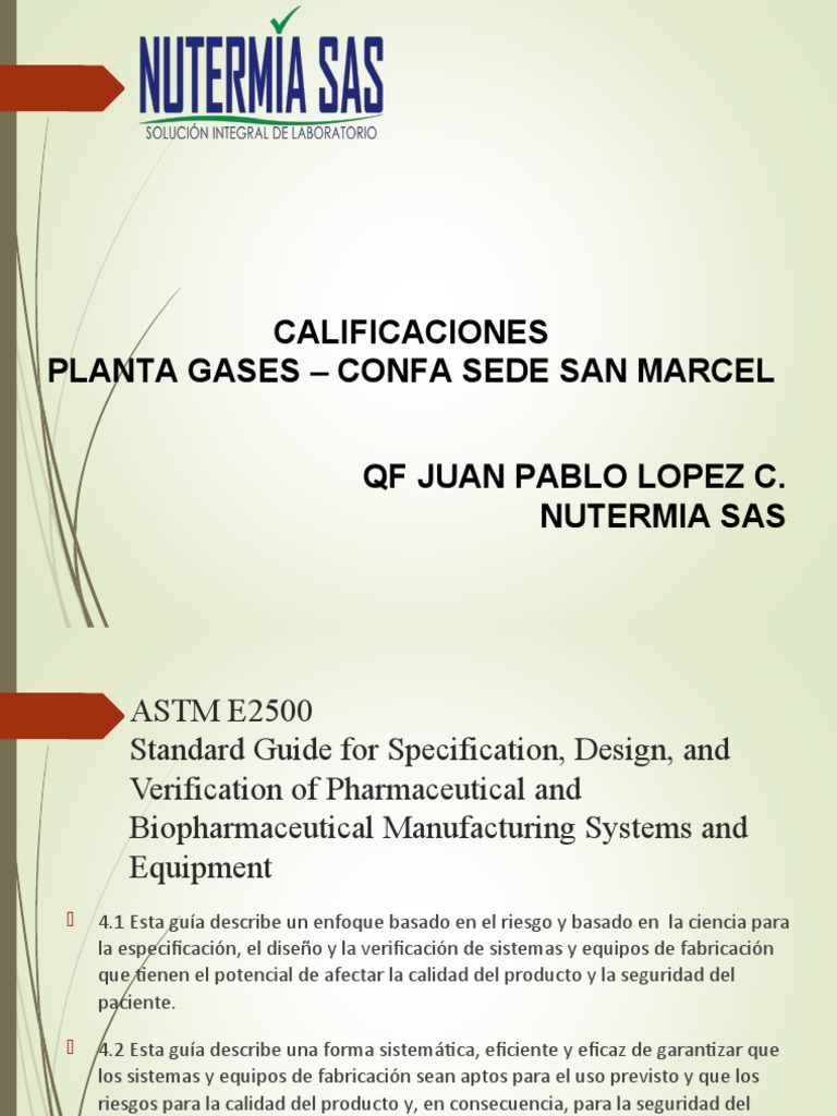 Calificaciones Entrenamiento Astm E2500 | PDF | Calidad (comercial) | Diseño
