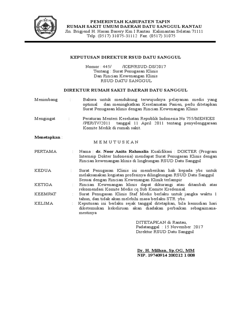 SPK Dan RKK DR Internsip | PDF