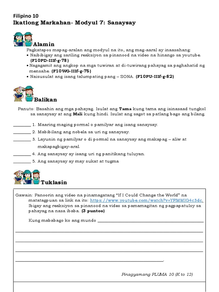 Filipino10 Q3 M7 | PDF