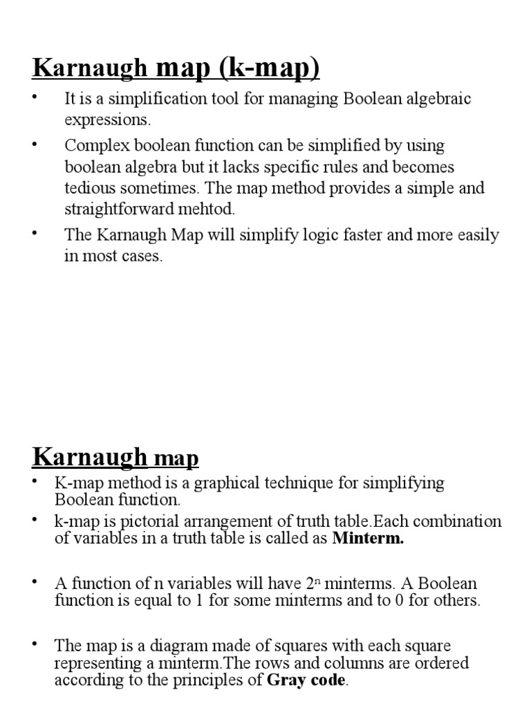 L3,4,5 K Maps | PDF | Arithmetic | Applied Mathematics