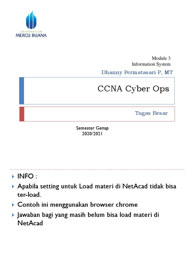 CCNA Cyber Ops Tugas Besar1 | PDF