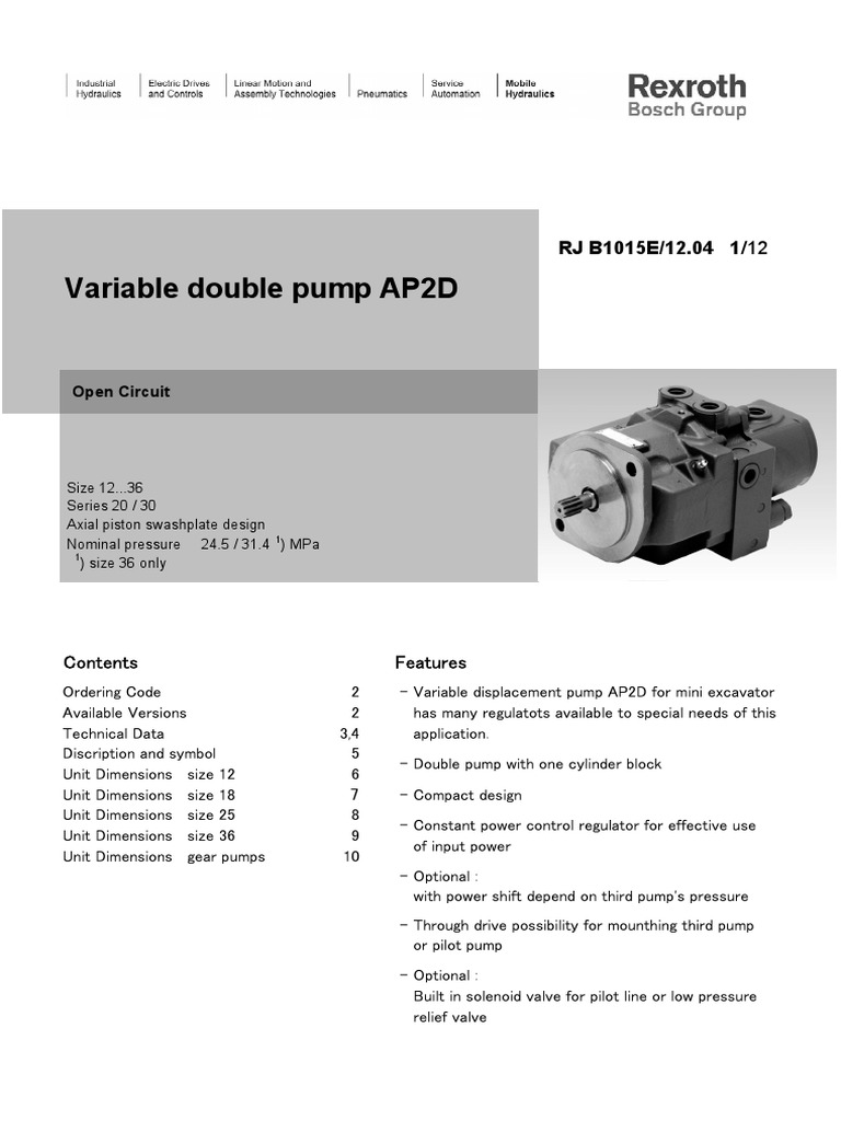 AP2D Series Pump | PDF | Pump | Fluid Mechanics